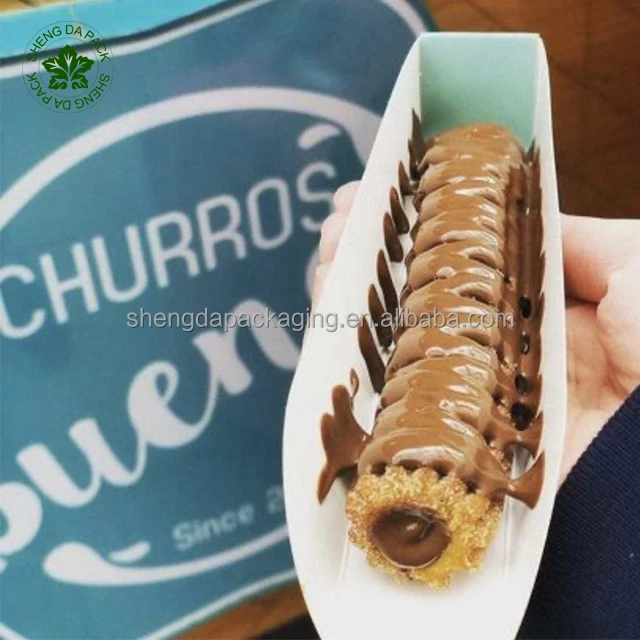 Grease Resistant Paper Churros Bag Cone Holder - Custom Size