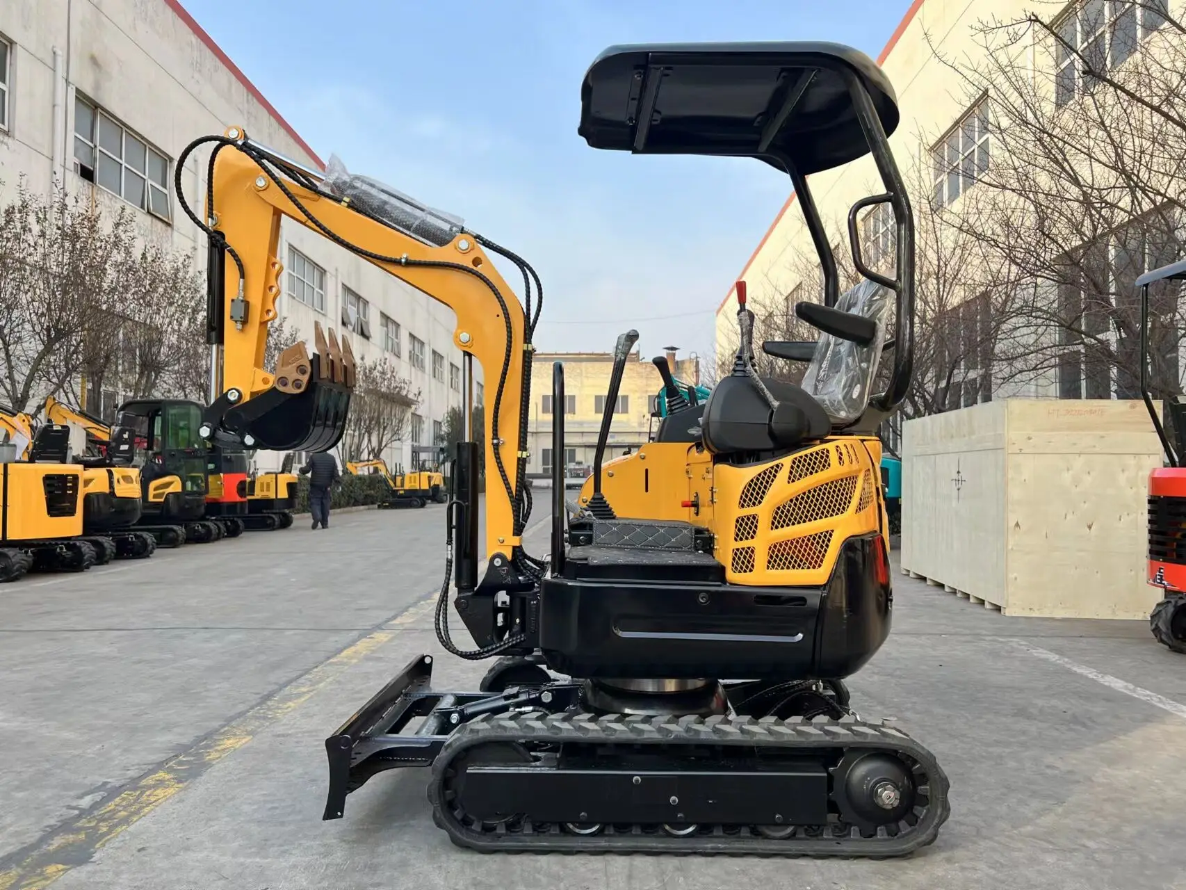 Hydraulic Mini Excavator Digger Joystick Controls Excavator Rock ...