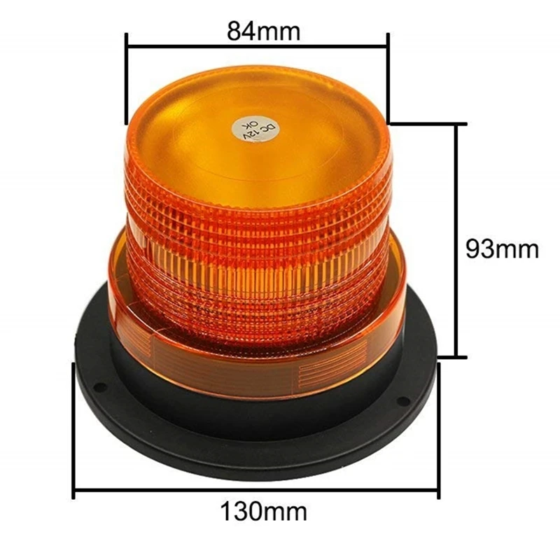 Blue Amber 12V/24V Vehicle Car LED Strobe Warning Light Flashing Lights ...