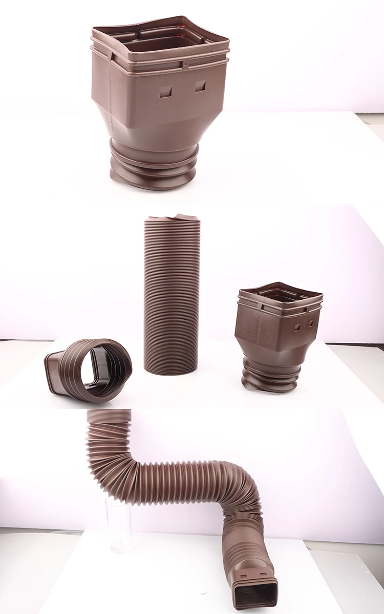 3 Inch Rain Pipe Gutter Guard Flexible Downspout Extension Extensions ...