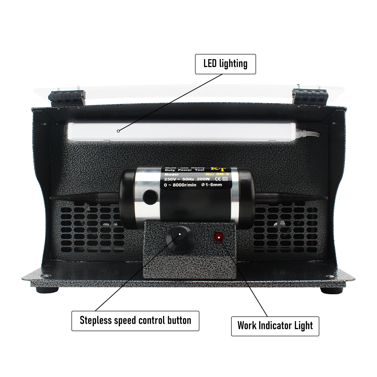 200W Polishing Buffing Machine 220V Table Top Jewelry Buffer Polisher ...