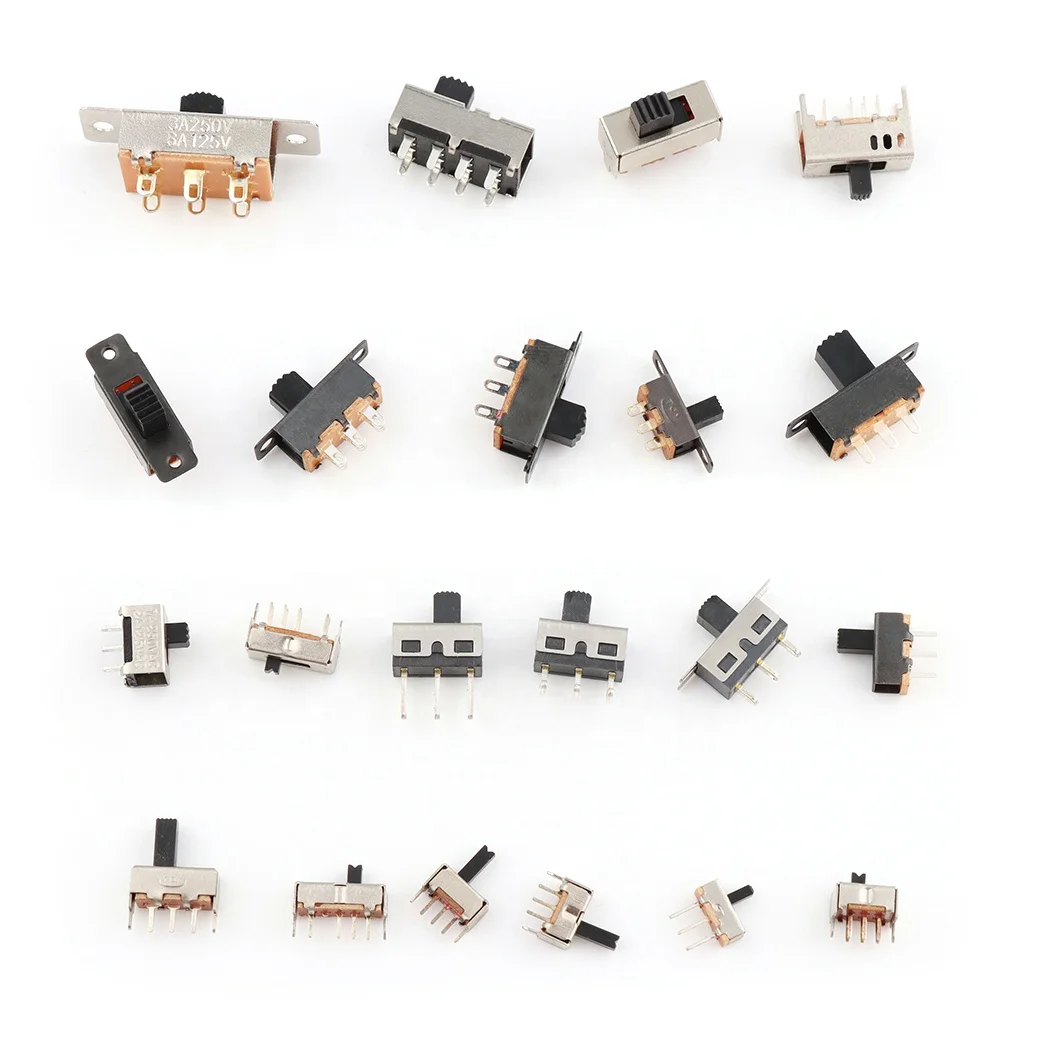 Vertical Type SPDT DPDT Slide Switch 1P2T 1P3T 2P2T 2P3T 2P4T Pcb Mounted On-Off- On-Off 2 3 4 ...