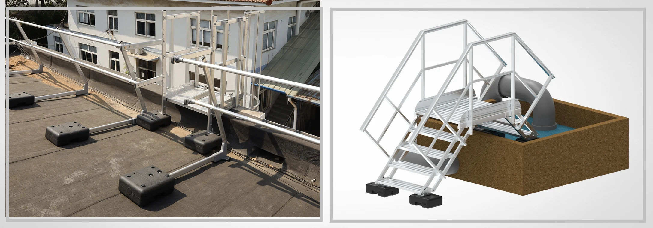 ISO Standard Aluminum Parapet Guardrail - Safe & Durable