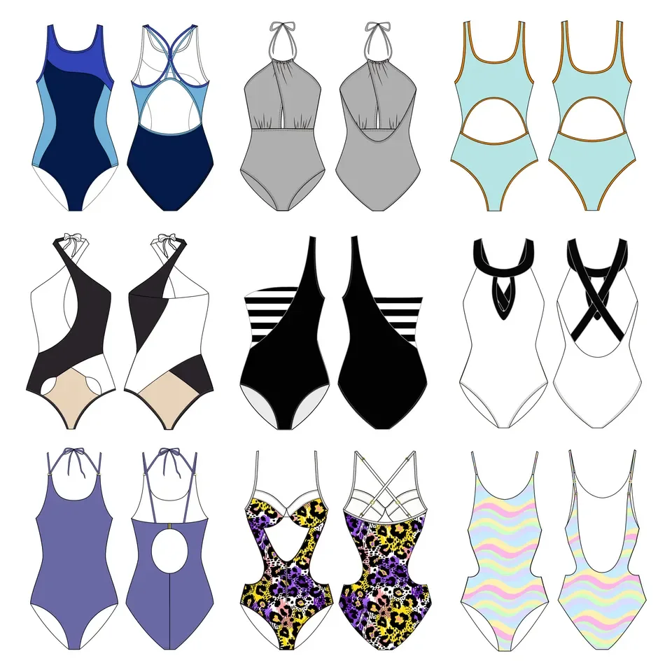 2023 Swimsuit Simple And Sexy Bikini Sets Nylon Thong Tie Up Two Piece ...