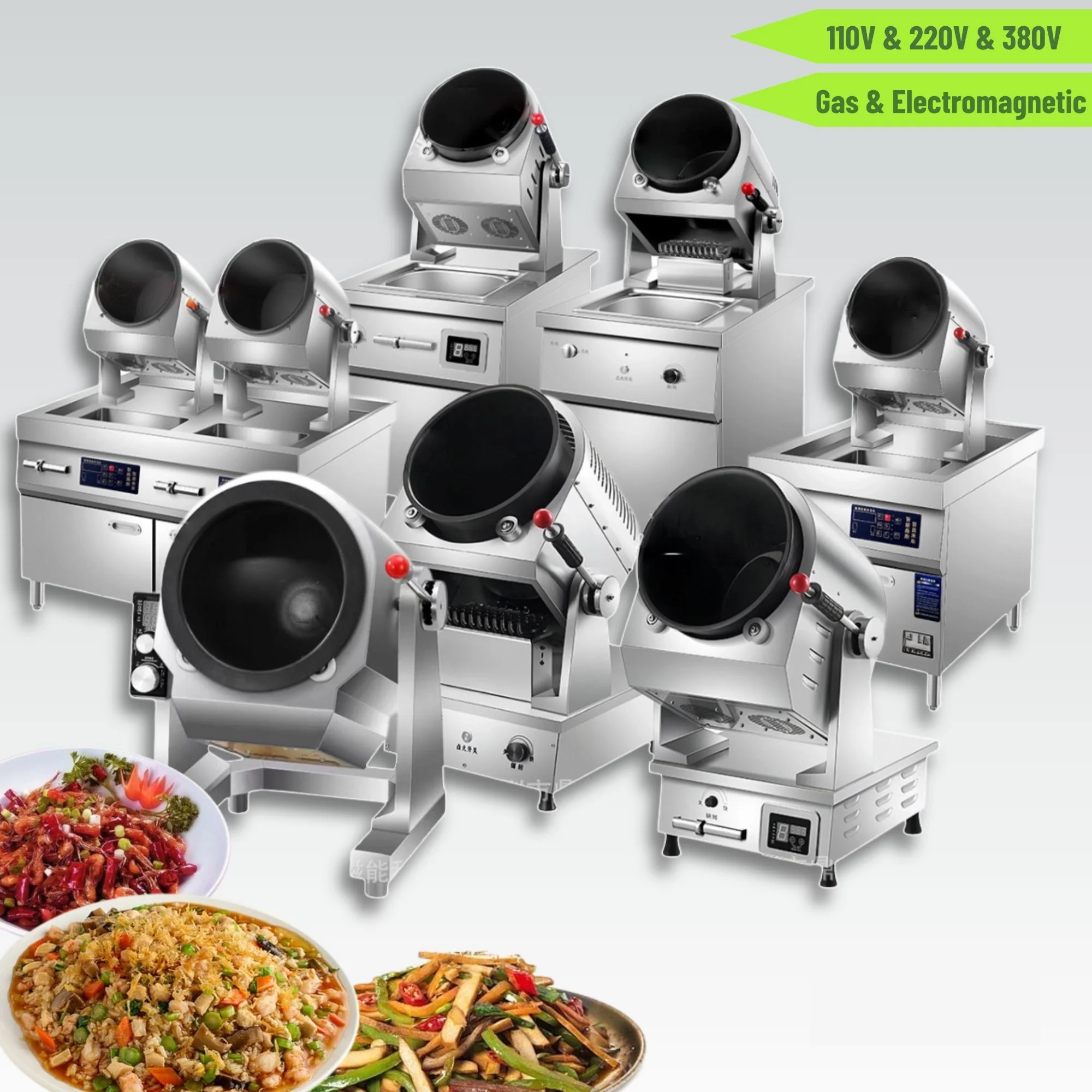 Commercial Cooking Robot Drum Cooking Machine Automatic Fried Rice Wok ...