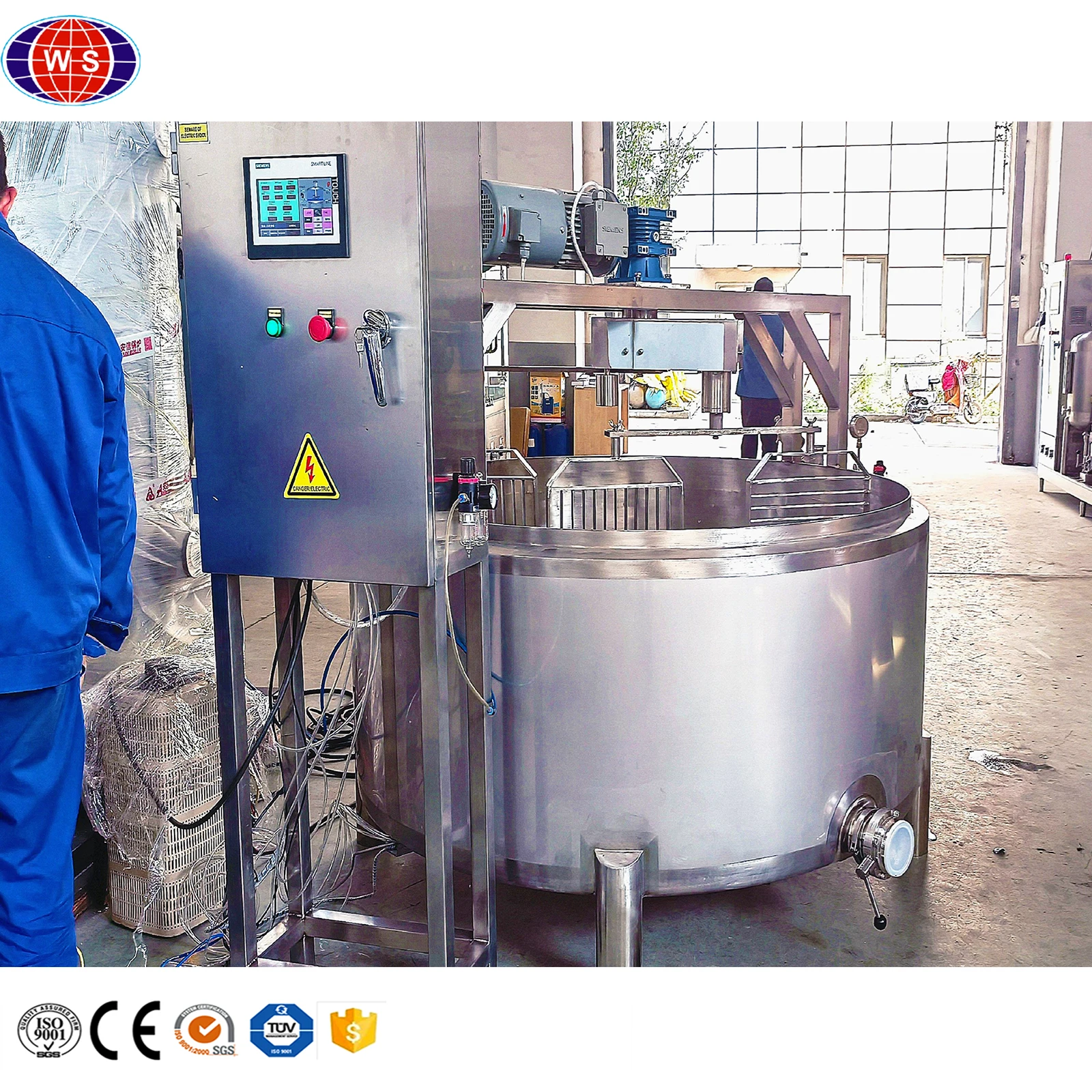 Fully Automatic Touch Screen Control Cheese Making Machine Cheese Vat ...