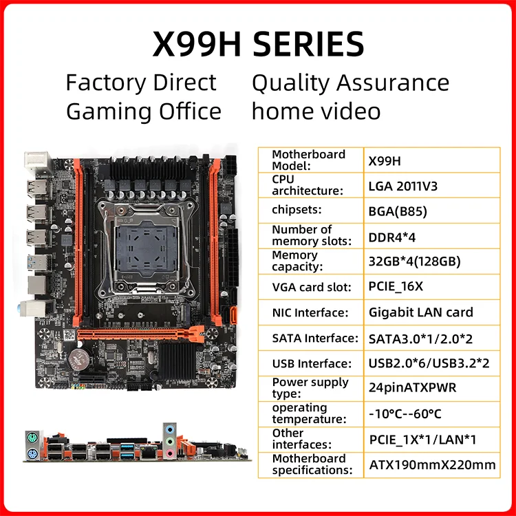 Tecmiyo X99 Lga2011-3 Motherboard Set Kit With Intel Xeon E5 2660v3 Cpu ...