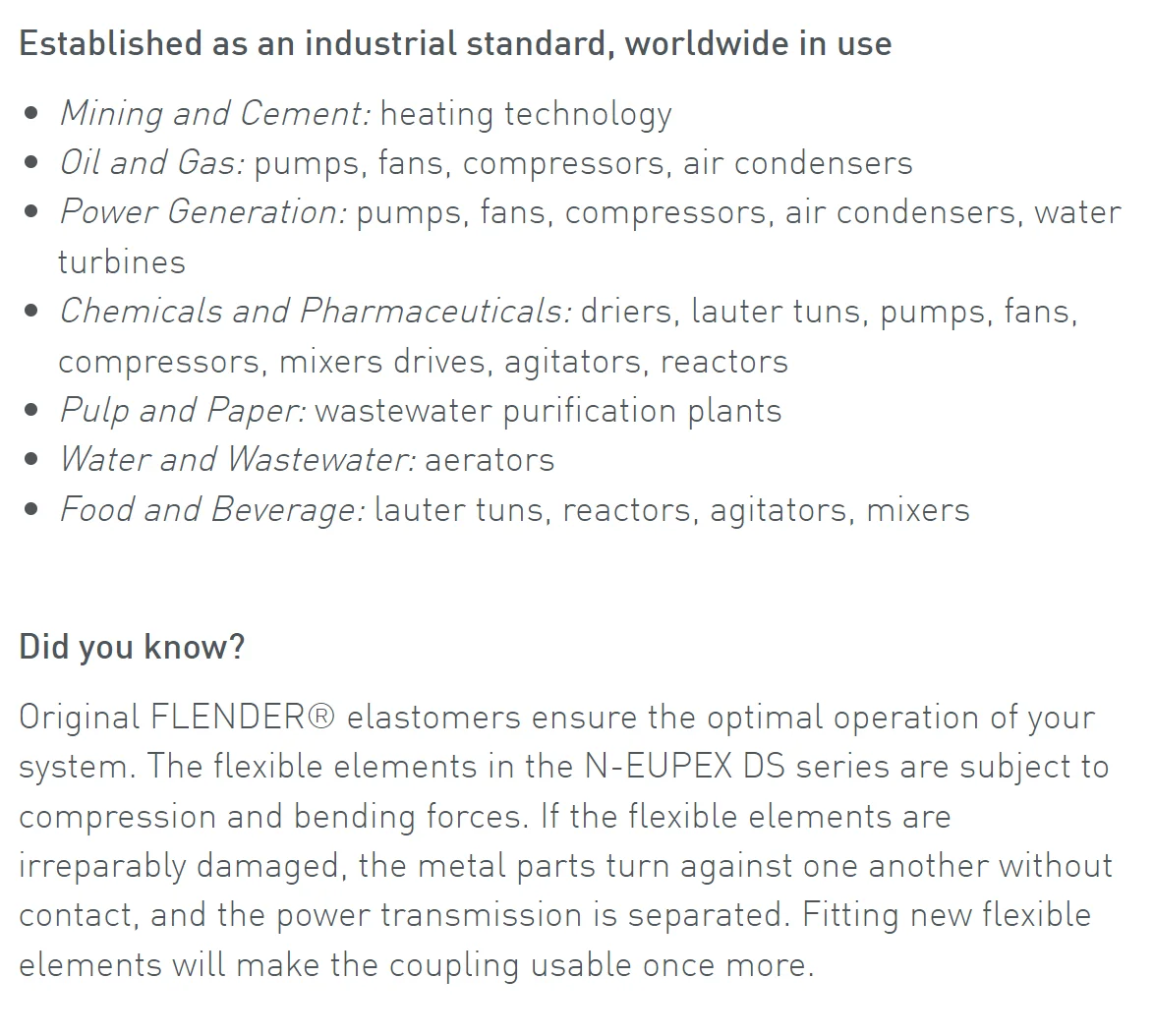 Accoppiamenti Flessibili - Flendercoupling N EUPEX A A280