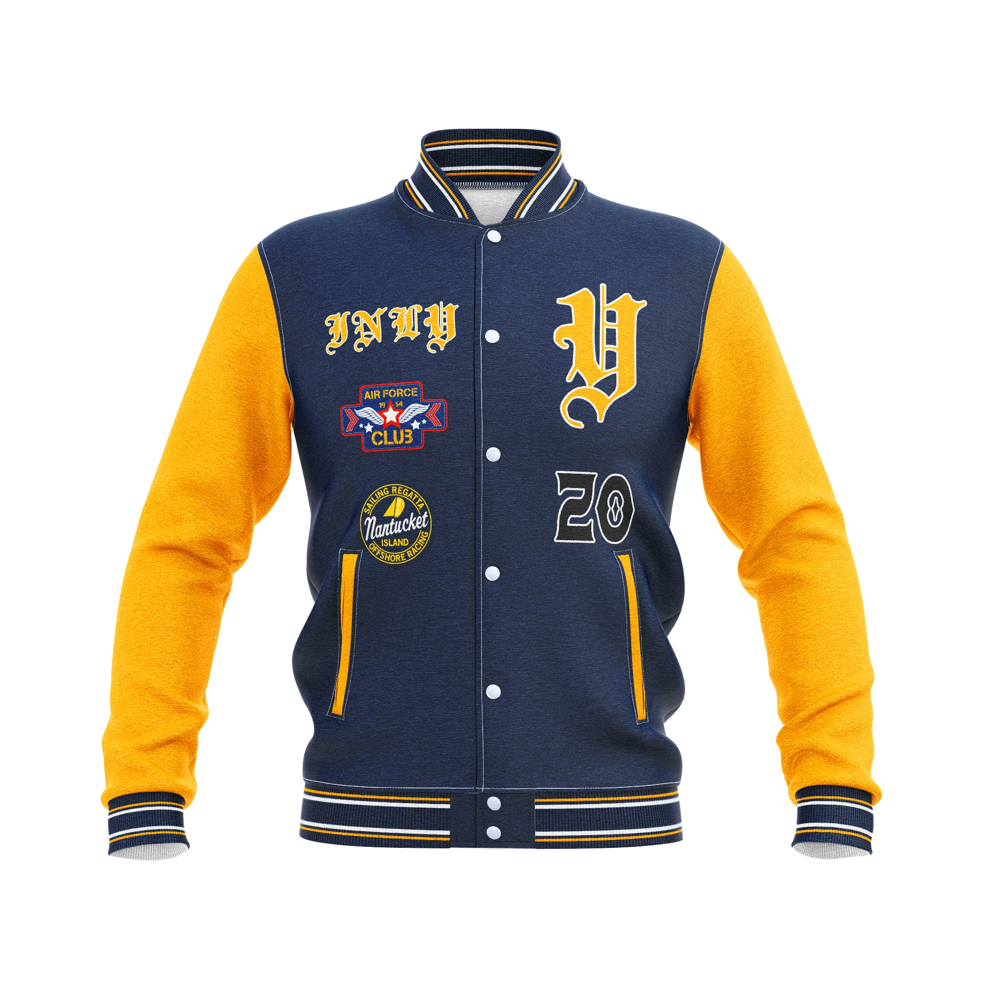 Customized Embroidery Logo Sublimation College Varsity Jacket