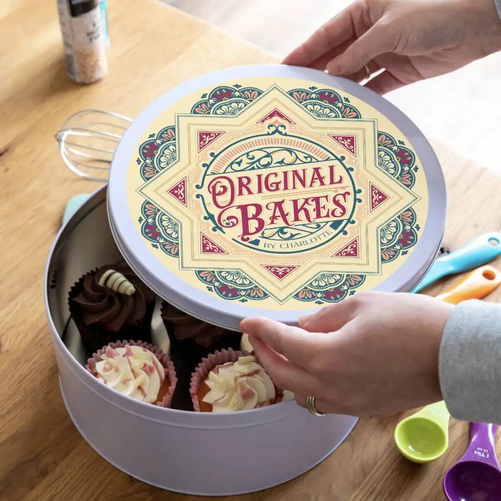 Wholesale Metal Packaging - Round Cookie Tin Box for Cake