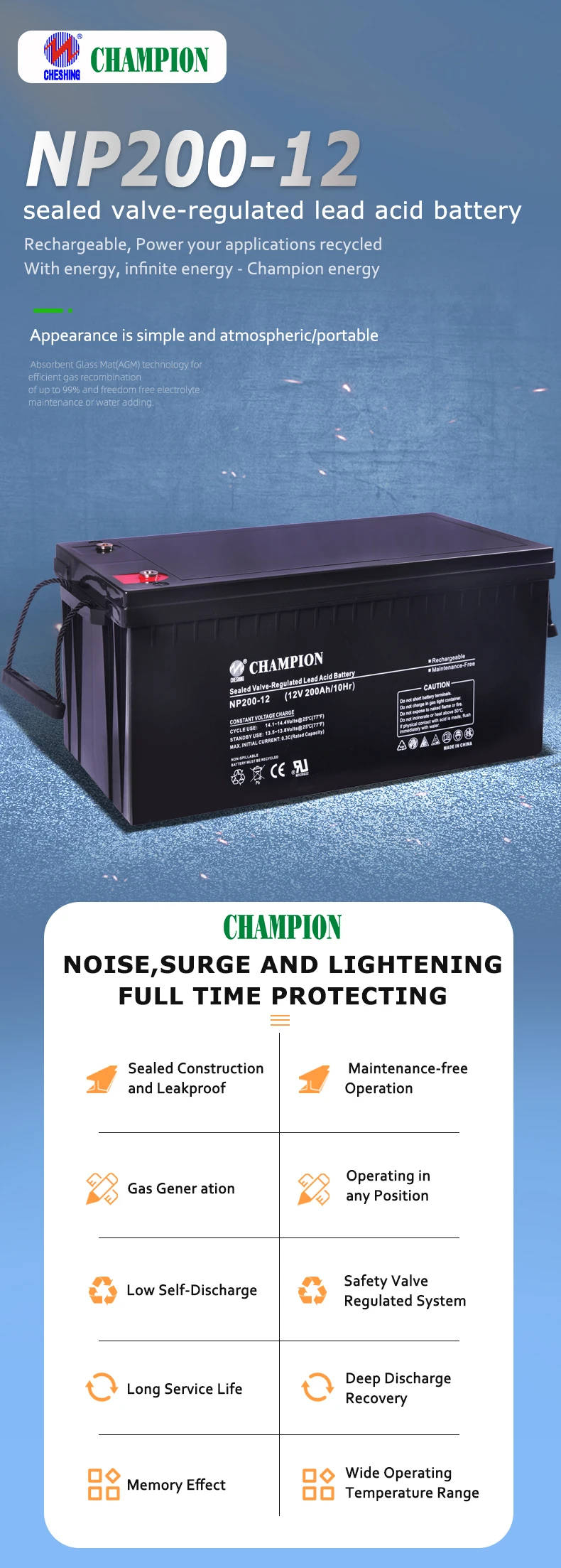 Champion Solar Battery - Reliable 12V Deep Cycle Solutions