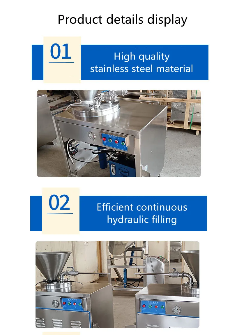 Automatic Meat Sausage Processing Machinery Sausage Stuffer Hot Dog ...