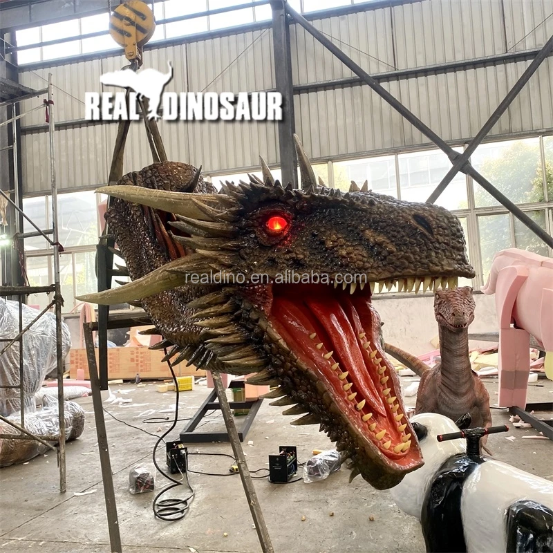 Life Size Realistic Western Dragon Animatronic Model