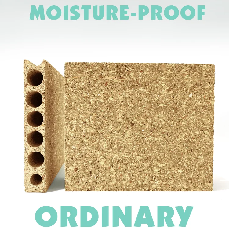 Waterproof 28mm 33mm 34mm 38mm Hollow Particle Board for Door Core Material