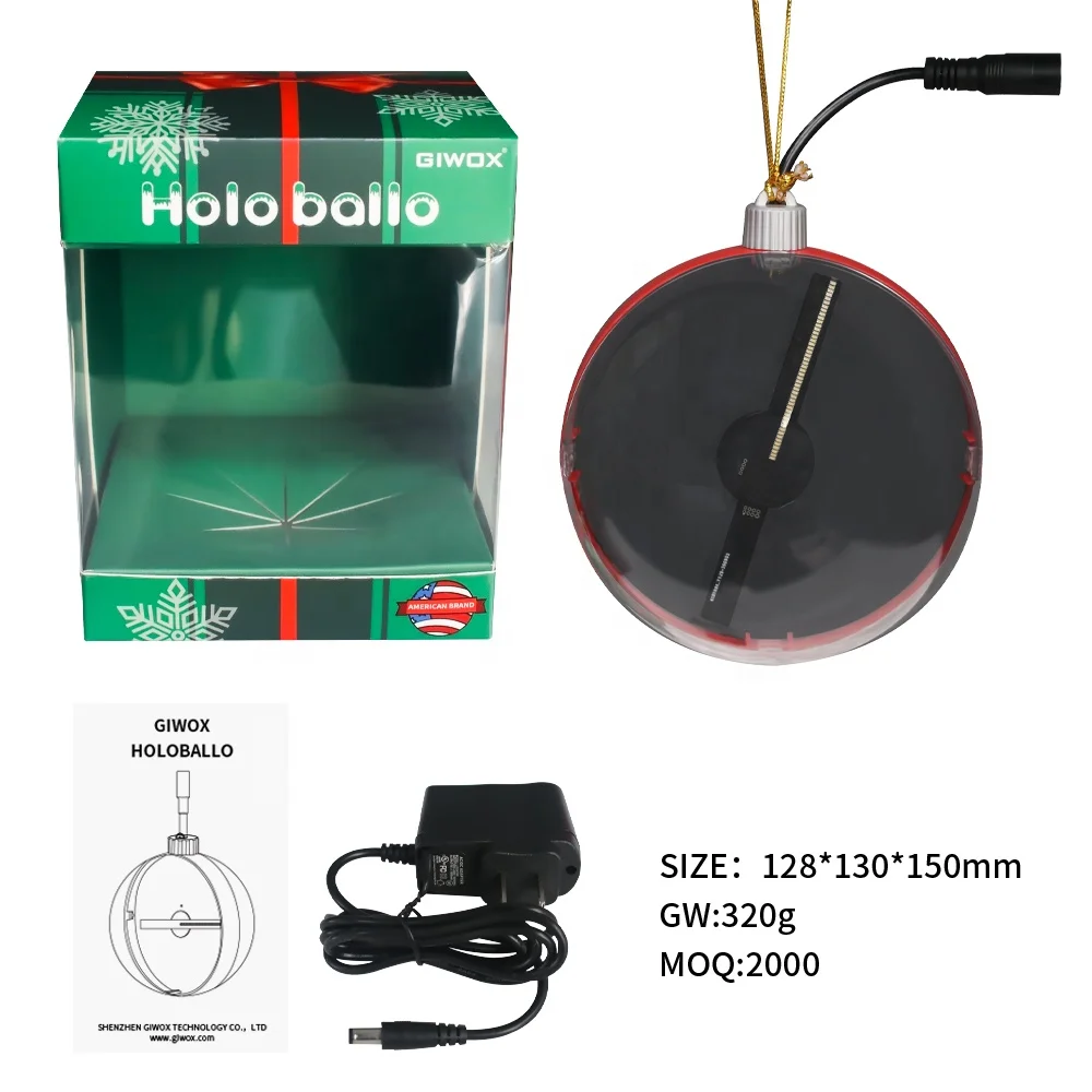 Patented 3d Christmas Ball 3d Hologram Advertising Fan Rechargeable ...