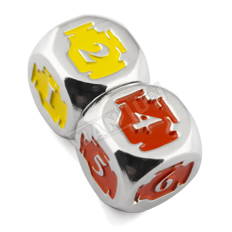Custom Metal Precision Laser Engraved Dice - Eco-friendly