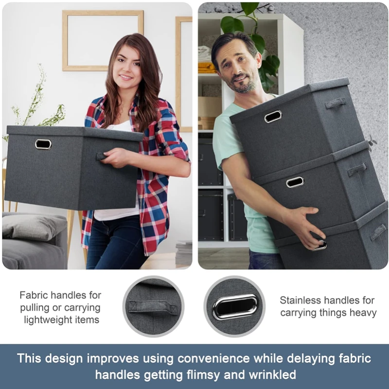 Wholesale Collapsible Stackable Linen Closet Storage Box With Lid ...