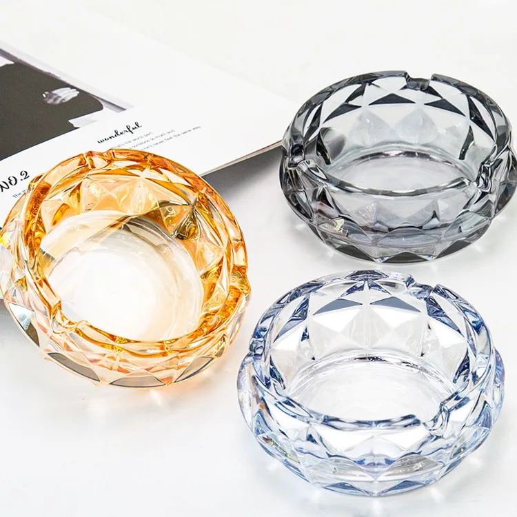 Portable Handmade Ashtray Holder 85mm Glass Ashtray Custom Ashtray ...