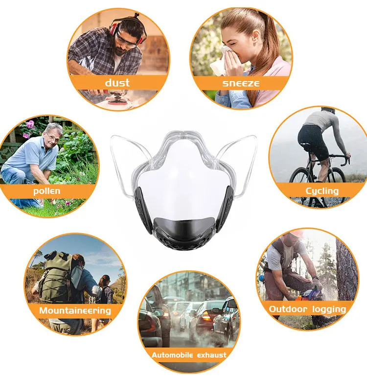 Set 3 Filtre de Rezerva Carbon pentru Masca de Protectie Transparenta ...