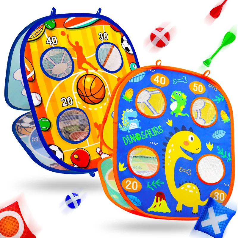 3 In 1 Tossing Game Board Indoor Outdoor Playing Darts Sandbag Throwing ...