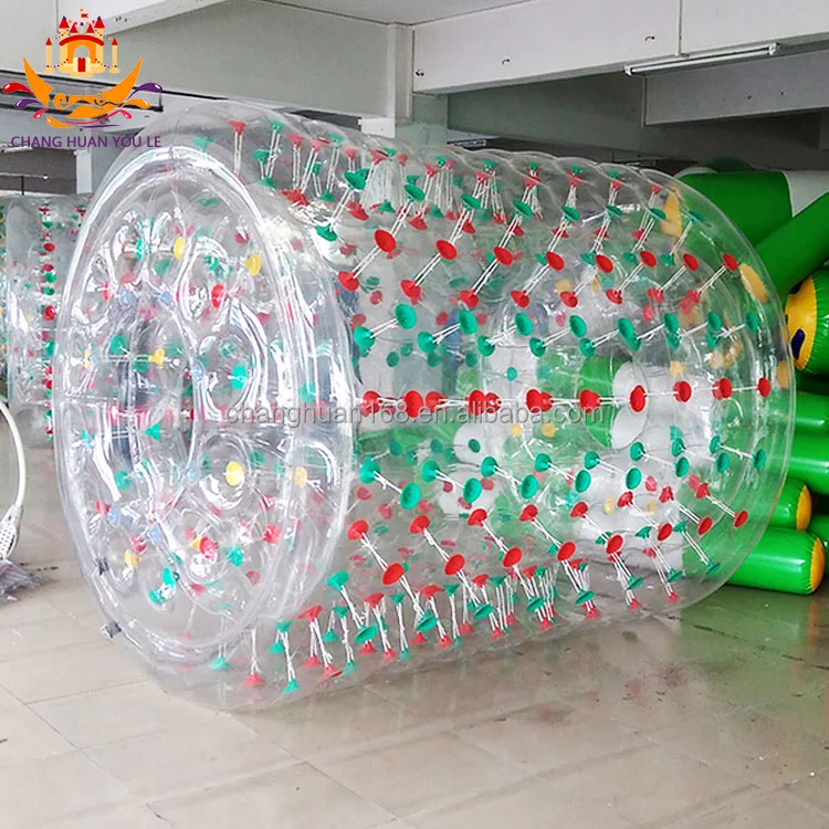 Colorful Funny Aqua Park Floating Games Rolling Wheel Inflatable Water ...