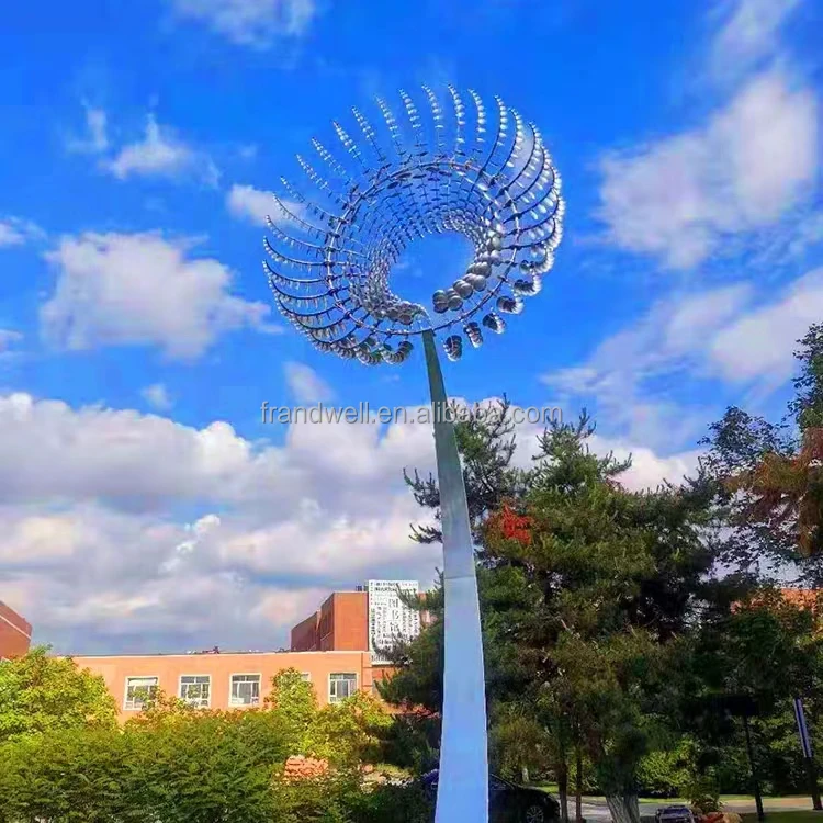 Large Kinetic Sculpture Metal Windmill Stainless Steel Kinetic Wind ...