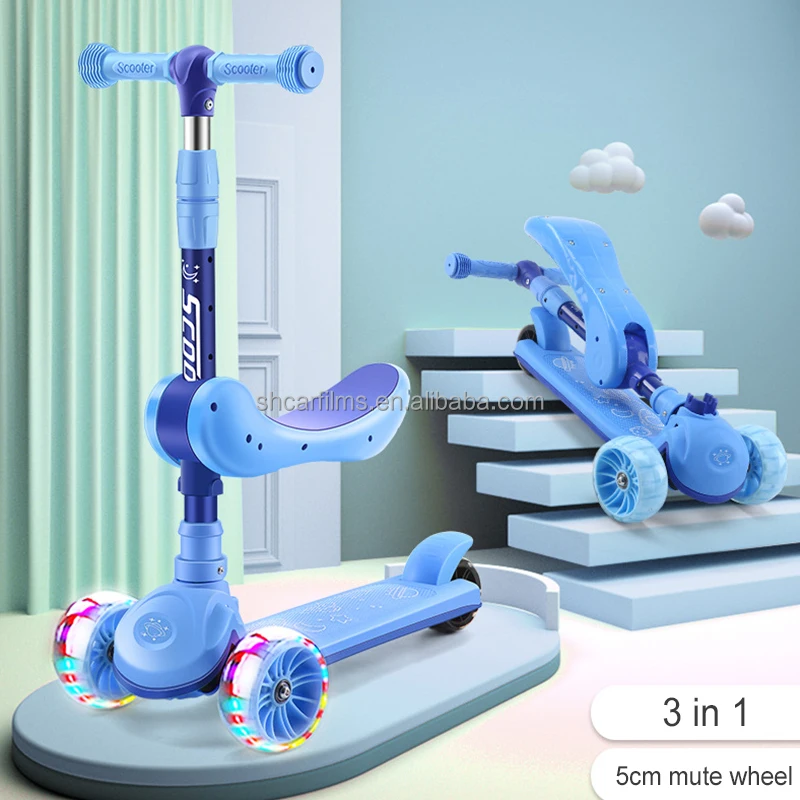 Electric Scooter Or Four Wheel Skating Kids Scoote 2022 Children's ...