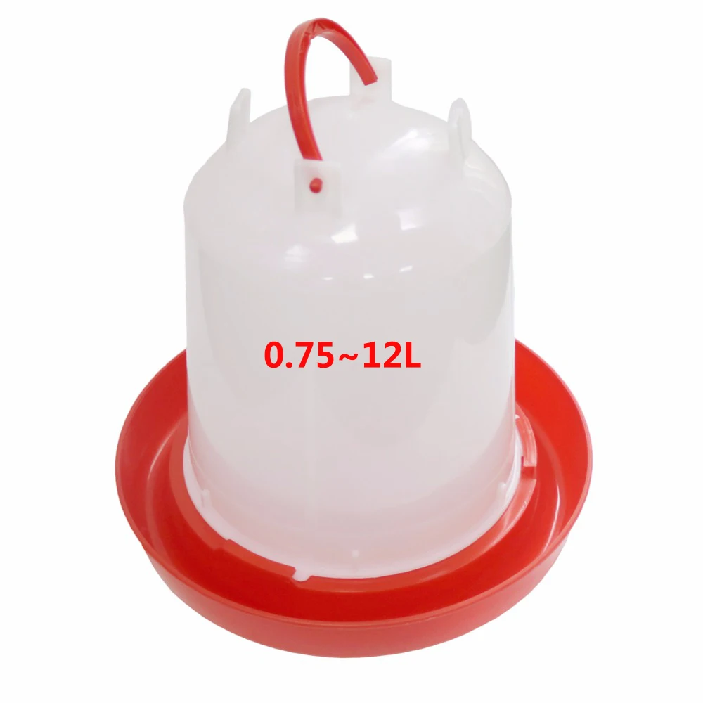 Portable Poultry Chicken Duck Goose Bird 0.75L 1.5L 3L 6L 8L Drinker ...