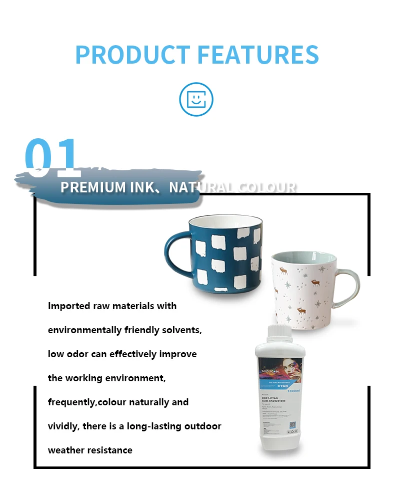 High Quality 1000ml 4 Colors Dye Sublimation Ink For Digital Heat ...