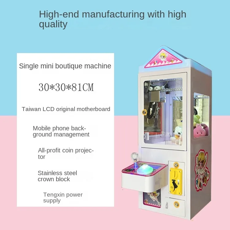 Mini Catch Claw Crane Doll Toy Vending Machine With Coin Operated In ...