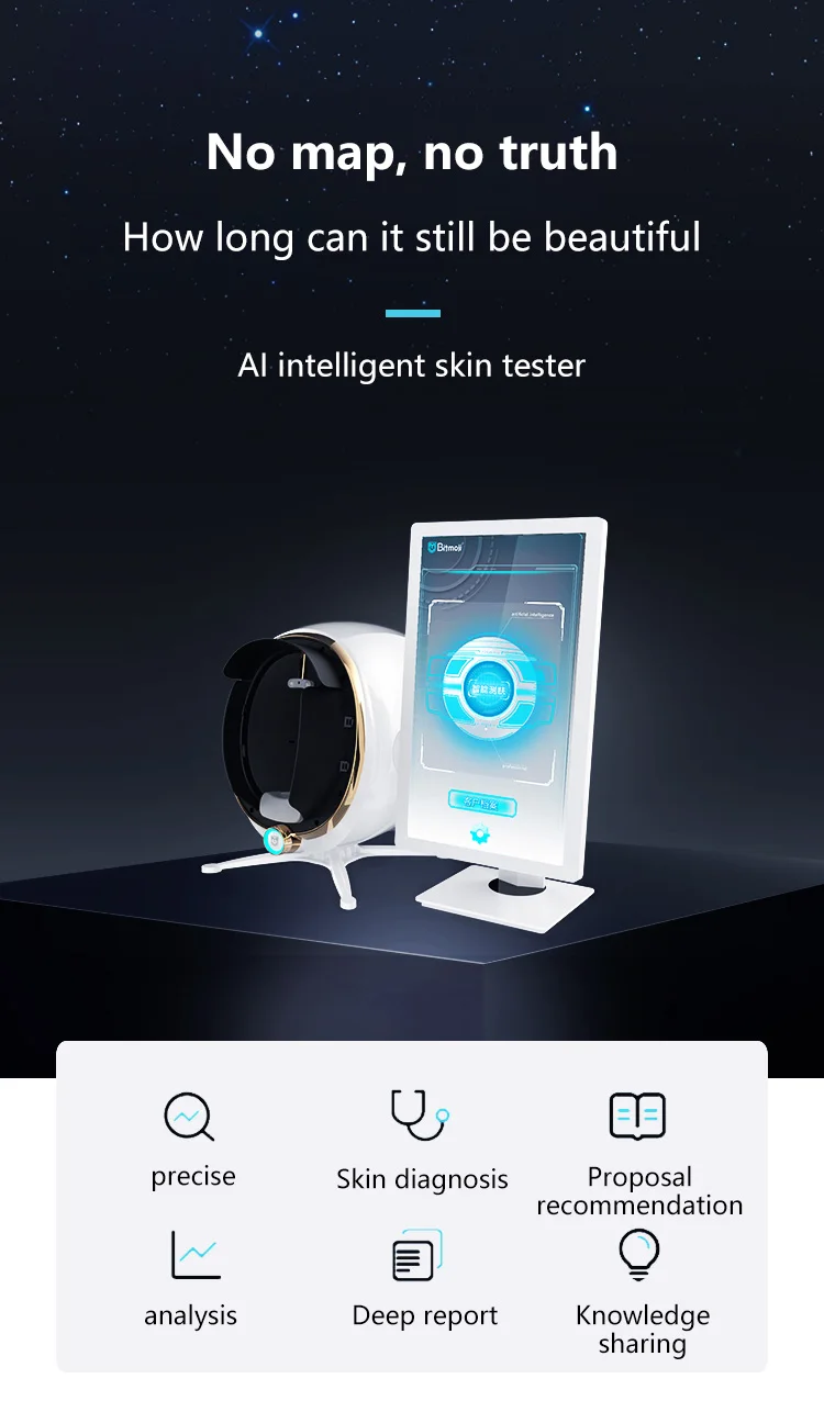 Portable Magic Mirror Skin Analyzer - 3D AI Face Diagnostics