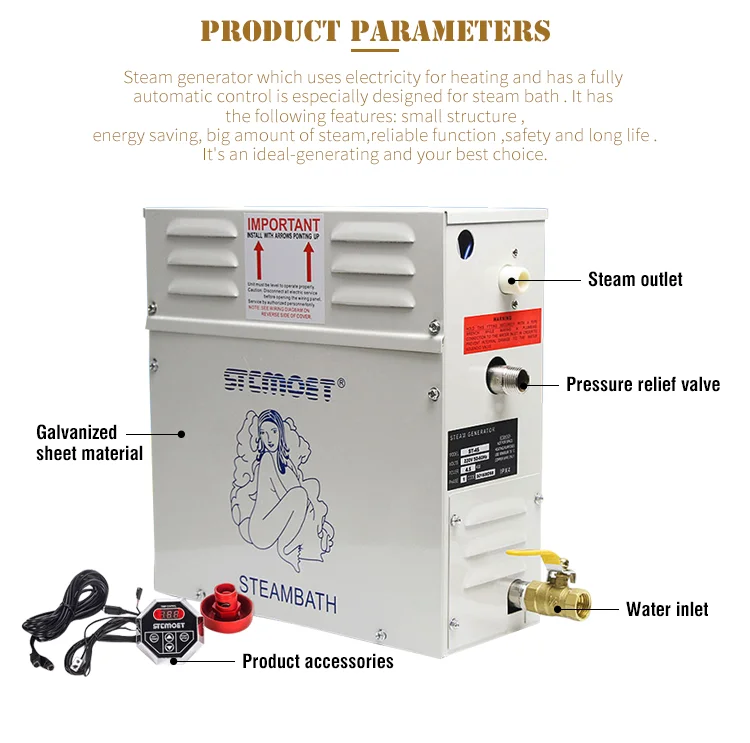 3kw 4.5kw 6kw 9kw Sauna Steam Engine Wet Steam Bath Machine Steam ...