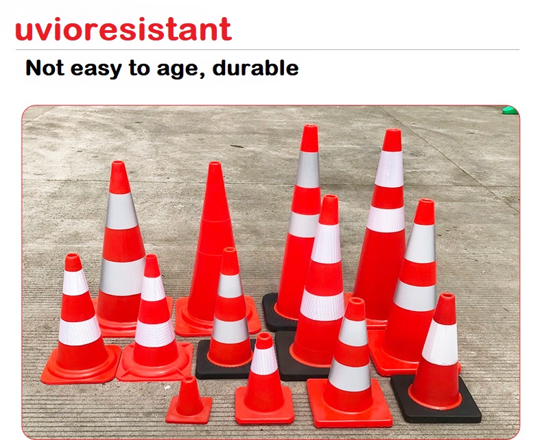 Durable PVC Reflective Elastic Road Cone - Traffic Safety