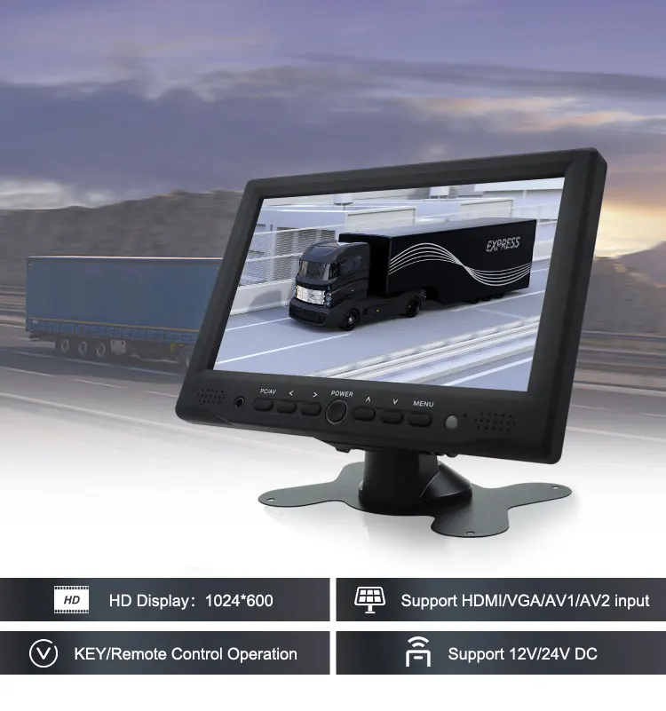 Portable Ips Screen 1024x600 Oem Fhd 7 Inch Tft Lcd Car Bus Monitor ...