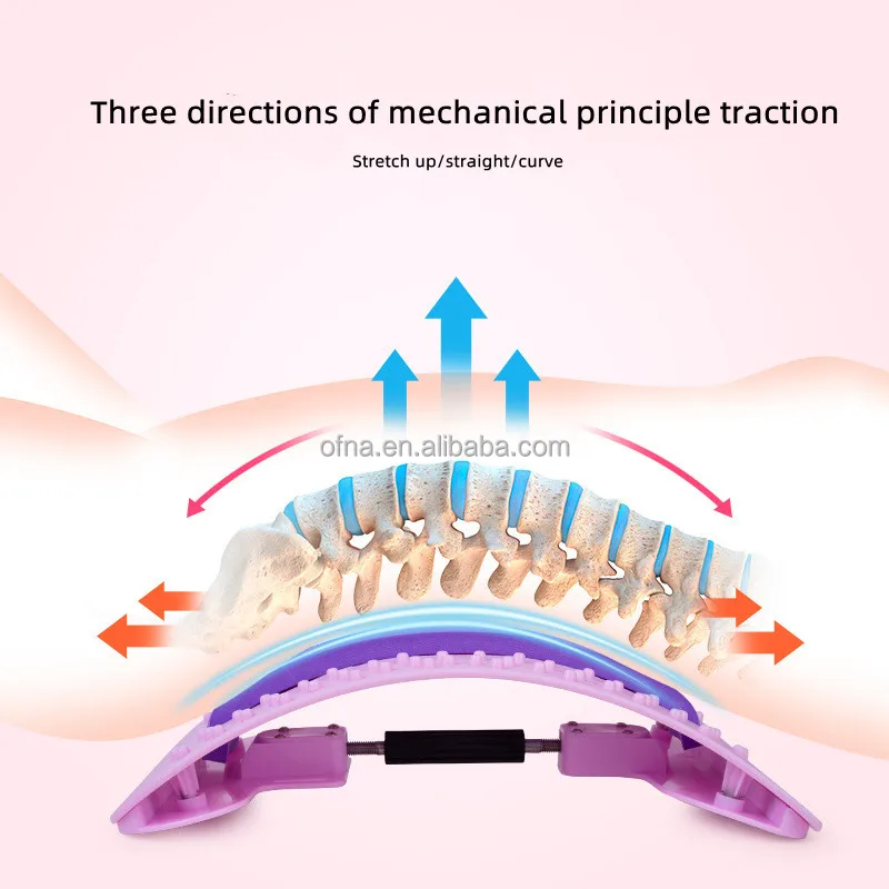 Lumbar Stretcher Back Stretching Device Lower Back Pain Relief Massager ...