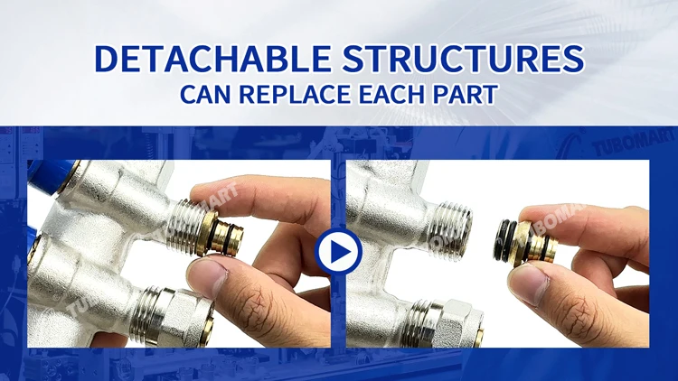 Brass Water Distribution Manifold Pex Oem Logo Handwheel Female Male ...