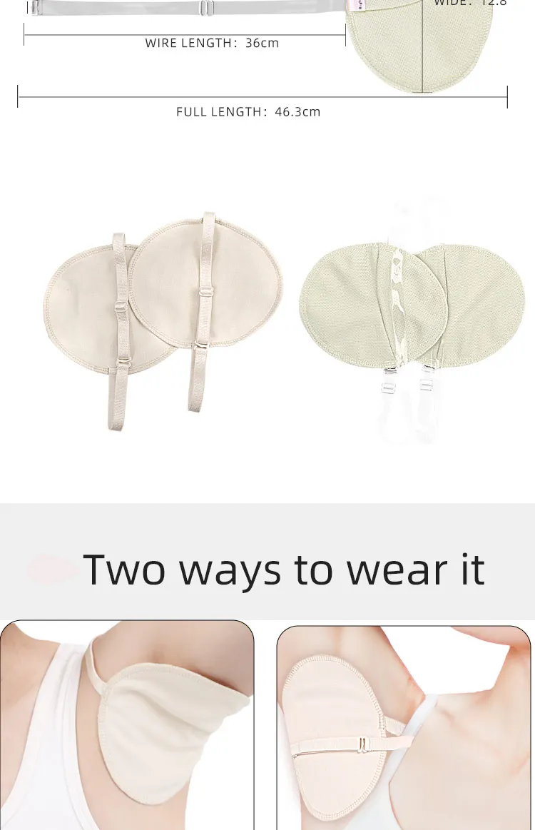 Reusable Underarm Sweat Pads - Washable Shoulder Sweat Guards for ...