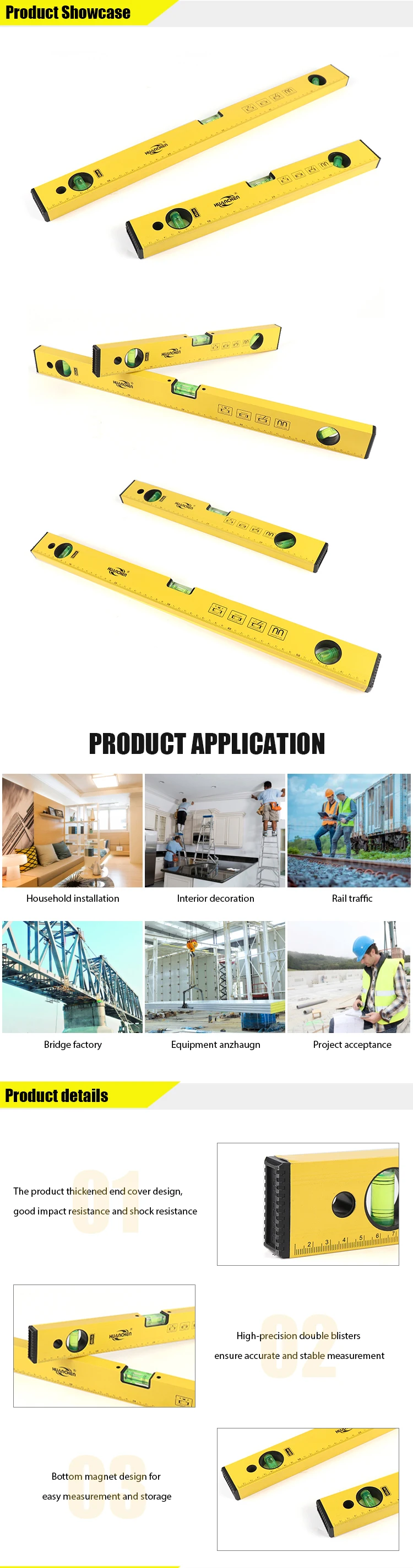 Magnetic Spirit Bubble Level - Precision and Customization