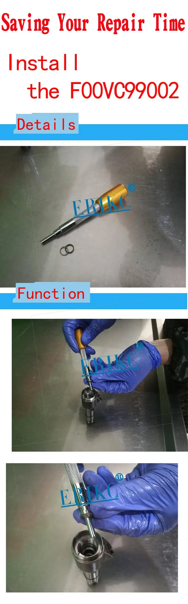 Erikc Auto Injector Nozzle Nut Disassembly Tool E1024091 Diesel ...