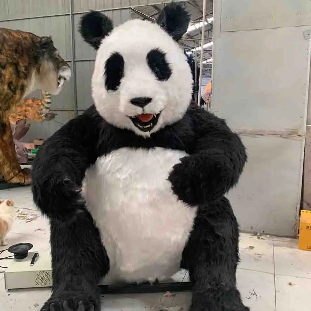 Park Amusement Animatronic Panda Model Realistic Bear Robot Panda - Buy ...