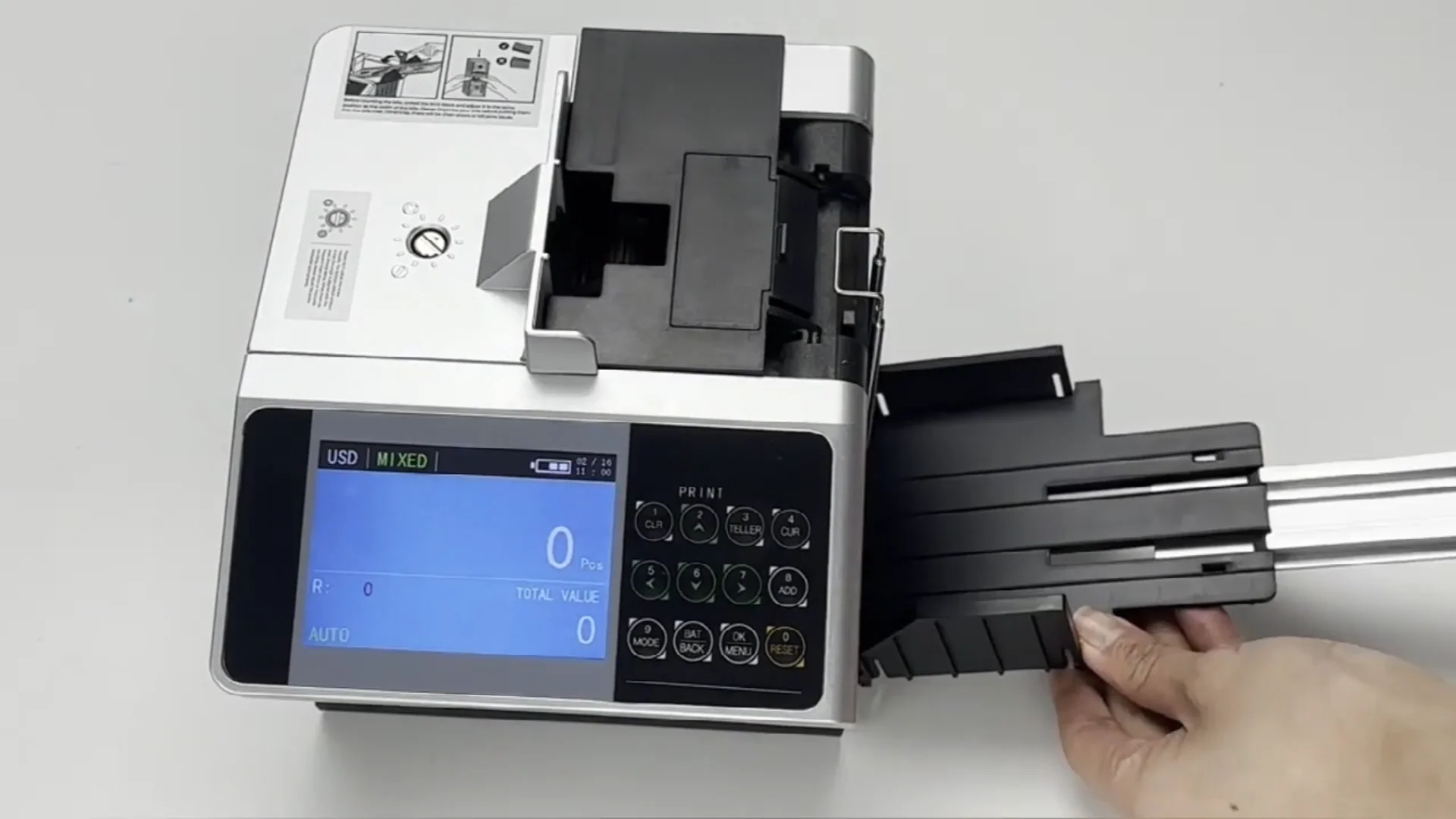 Portable Bill Counting Machine Chargeable Multi Currency Banknote Cash ...