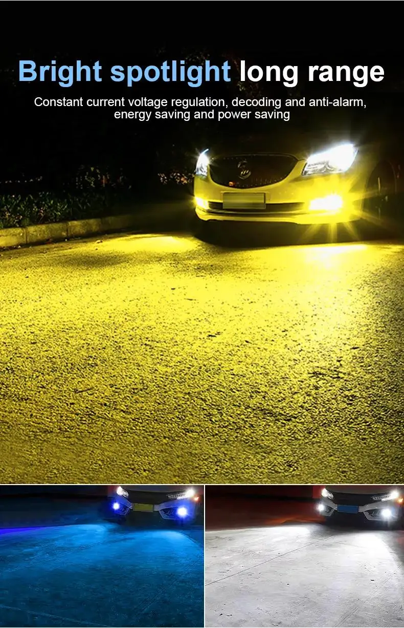 Automotive H7 9006 Laser Headlight Bulb Lens Light H11 9005 Auto Led ...