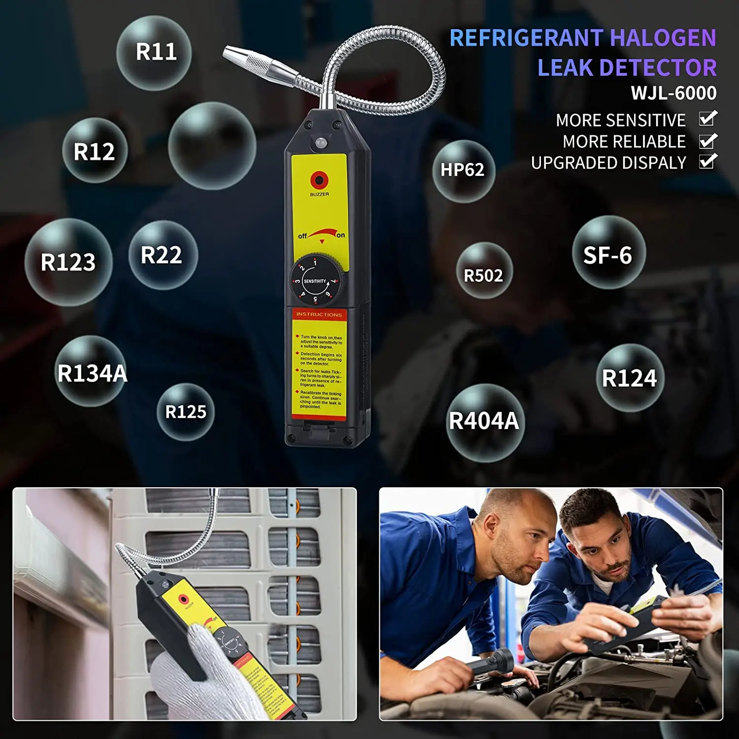 Refrigerant HVAC Leak Detector - Halogen Gas Sniffer
