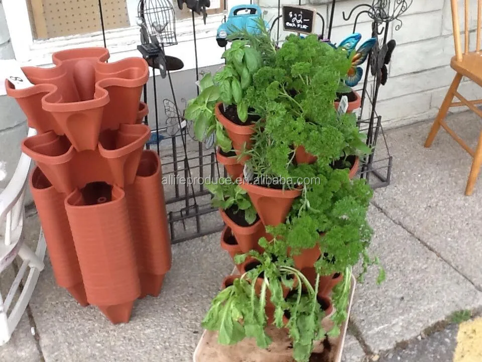 Hydroponic Stackable Tower Garden Pots - Multi-Span Greenhouses