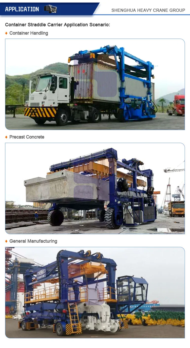 Container Straddle Carrier Crane Lift 40ft Container Hydraulic Driven ...