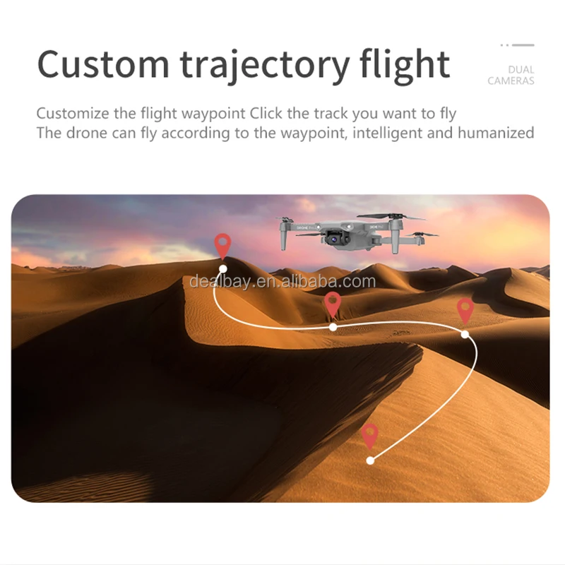 E99 Pro 4K Dual Camera Foldable Drone - Remote Control