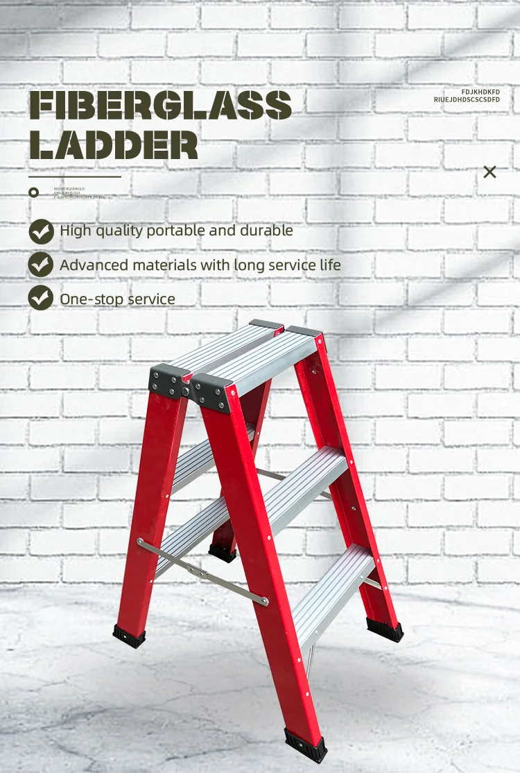 Red Fiberglass Ladder Step Multi Purpose Fiberglass Safety Multi ...