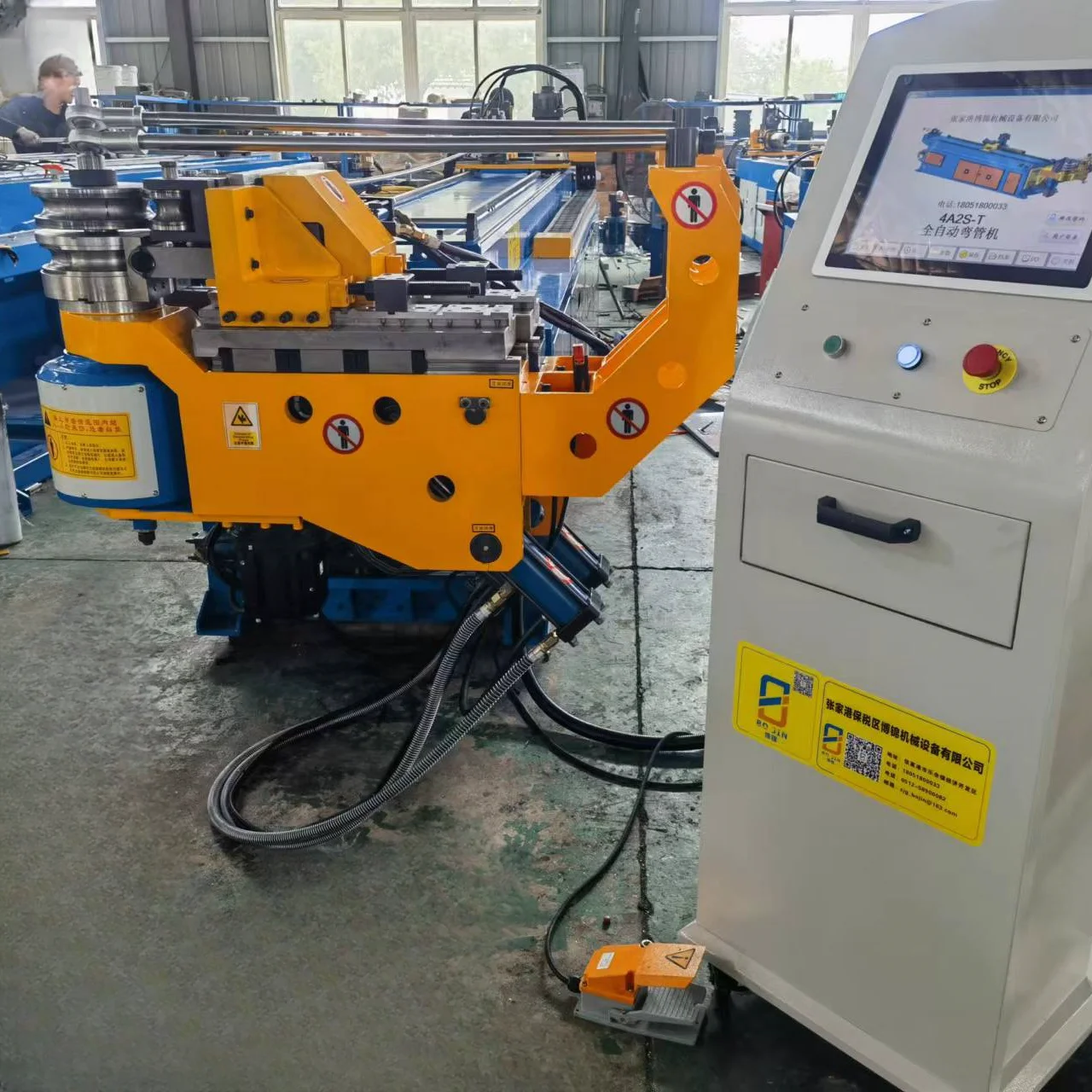 DW-38CNC 5-Axis Automatic Cnc Pipe Bender Stainless Steel Square Oval ...