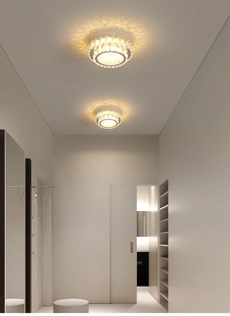 Crystal glass ceiling light | Aisle Corridor LED Ceiling lamp ...