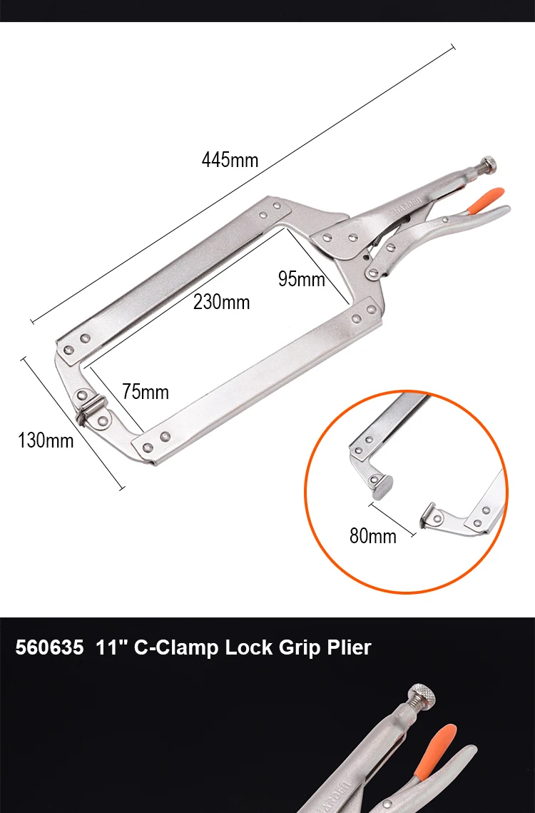 Harden 11" C-Clamp - Versatile Grip Pliers for Professionals
